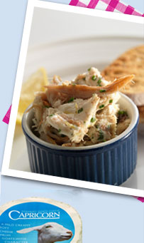 Potted smoked mackerel with Capricorn goats' cheese and chives recipe