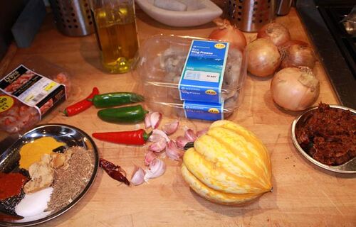 King prawn patia, Indian recipe