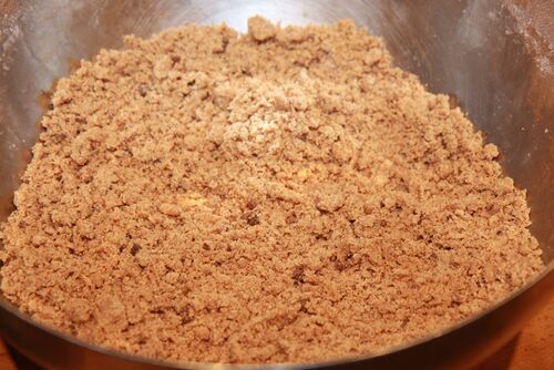 Crumble topping, a British recipe