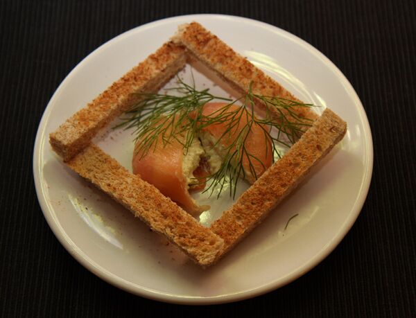 Smoked salmon timbales, Fish recipe