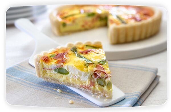 Philadelphia asparagus and parma ham quiche a cheese recipe