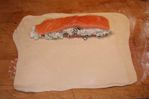 Salmon and cream cheese puffs, Fish recipe